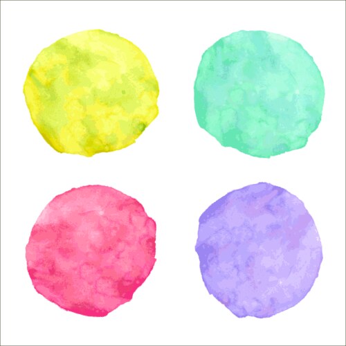 Rainbow watercolor circles Royalty Free Vector Image