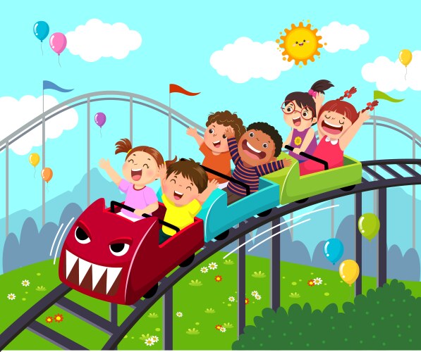 Roller Coaster Cartoon Vector Images (over 1,500)