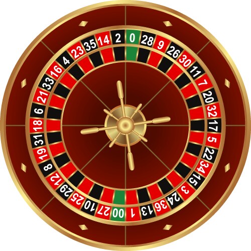 American roulette wheel Royalty Free Vector Image
