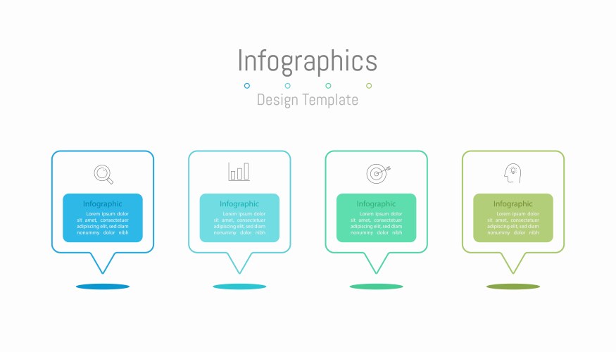 Infographic 4 options design elements Royalty Free Vector