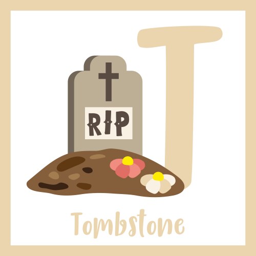 Tombstone Font Grave Vector Images (92)