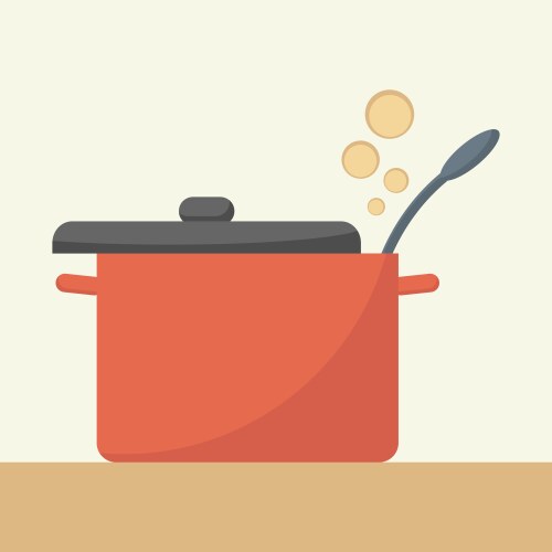 Empty cooking pot Royalty Free Vector Image - VectorStock