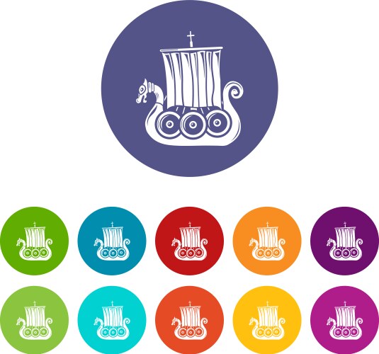 Ancient ship icon simple style Royalty Free Vector Image