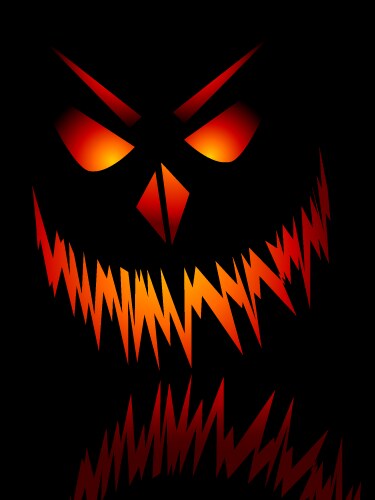 Cartoon scary monster face Royalty Free Vector Image