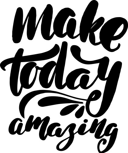 Inspirational handwritten brush lettering make Vector Image