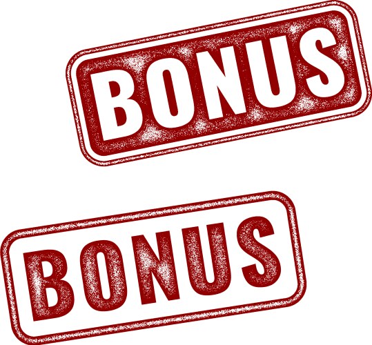 Bonus cash rubber stamp Royalty Free Vector Image