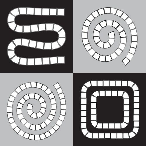 Abstract futuristic maze set template Royalty Free Vector