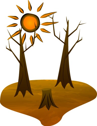 Dry river on drought parched ground Royalty Free Vector