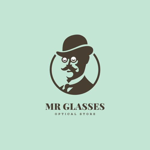 Gentleman logo Royalty Free Vector Image - VectorStock