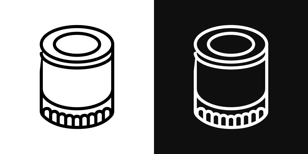 Oil filter icon set car engine fuel filtration Vector Image