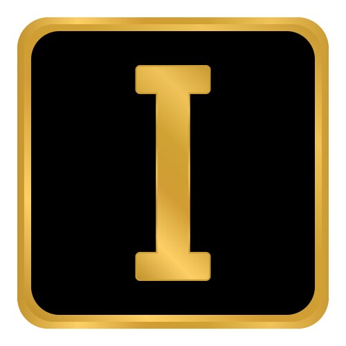 Periodic table element gold icon Royalty Free Vector Image