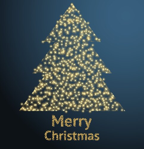 Illuminated christmas tree Royalty Free Vector Image