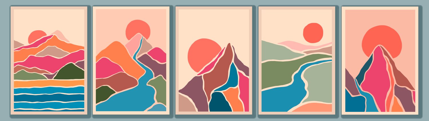 Sunrise cartoon Vector Images & Graphics for Commercial Use | VectorStock