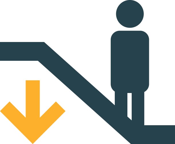 Electric stairs up signal infographic Royalty Free Vector