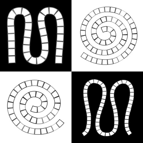 Abstract futuristic maze set template Royalty Free Vector