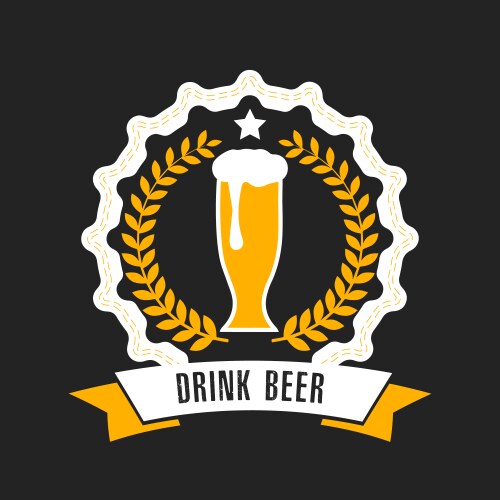 Beer logo design template Royalty Free Vector Image