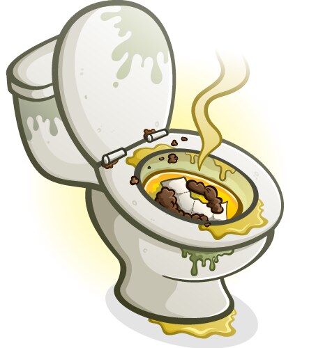 Flush Toilet Cartoon Cartoon Toilet Vector Images | Depositphotos