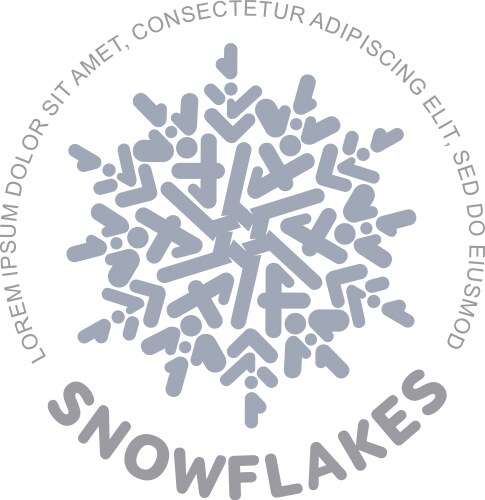 Snowflake logo Royalty Free Vector Image - VectorStock