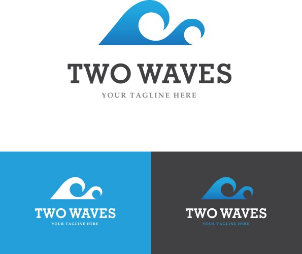 Wave company logo Royalty Free Vector Image - VectorStock