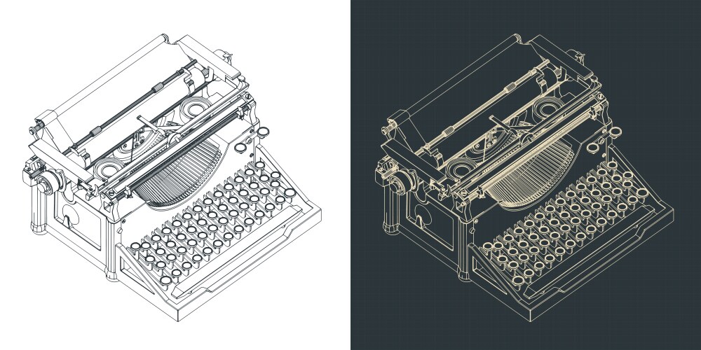 Keyboard blueprints Royalty Free Vector Image - VectorStock