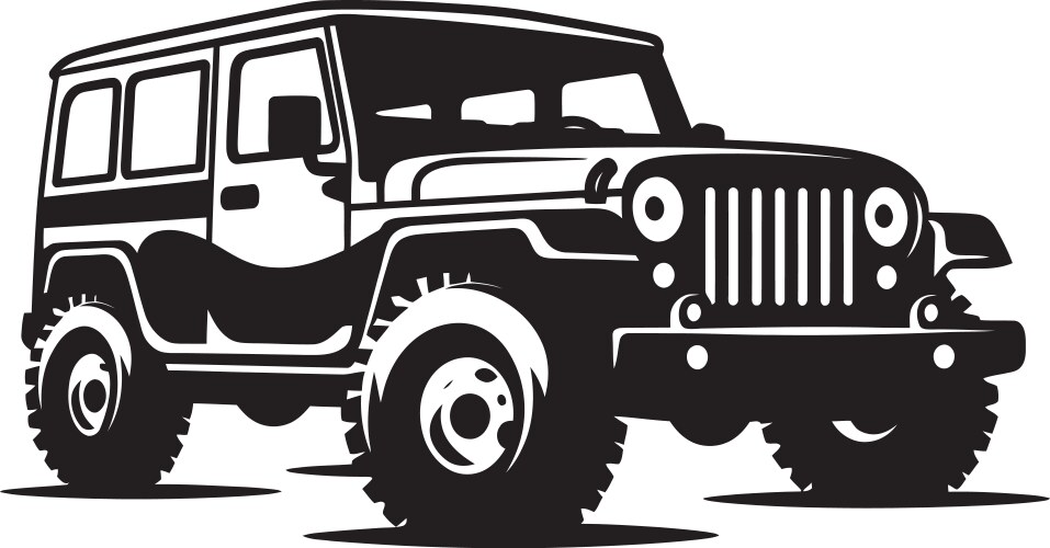 Black and White Jeep Vector Images (over 4,700)