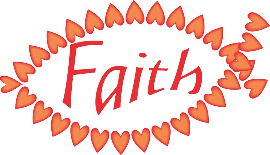 Christian faith typography for print Royalty Free Vector