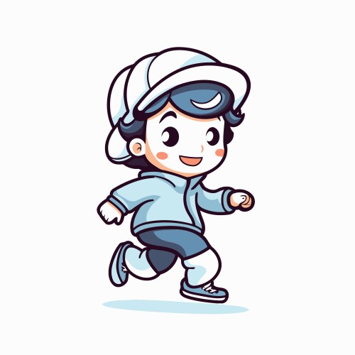 Cartoon boy running Royalty Free Vector Image - VectorStock