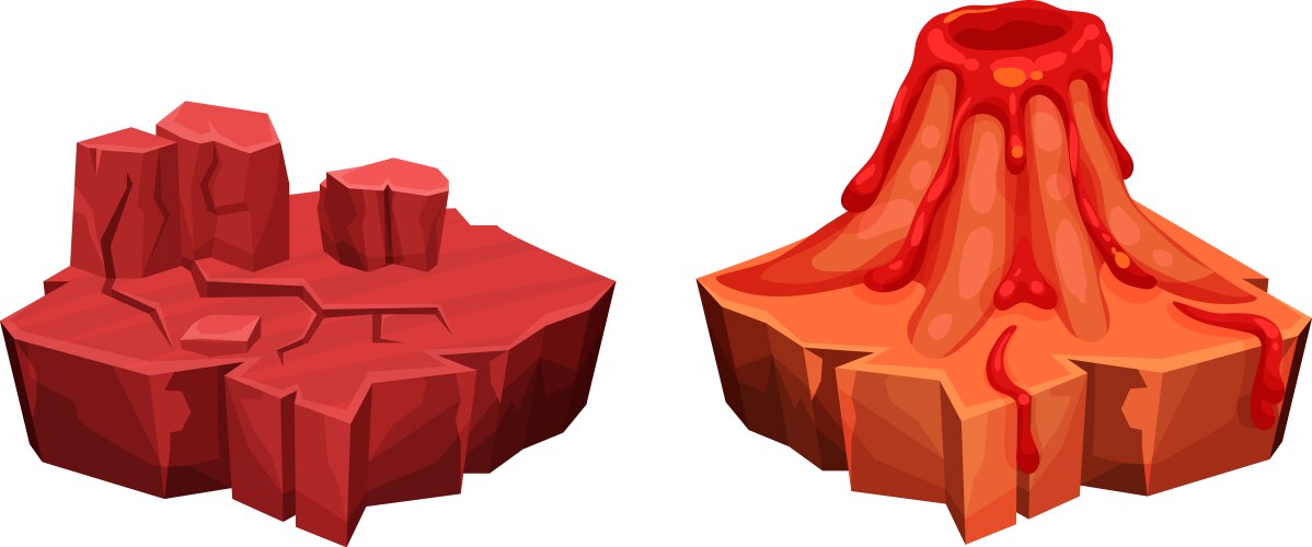 Volcanic island Royalty Free Vector Image - VectorStock