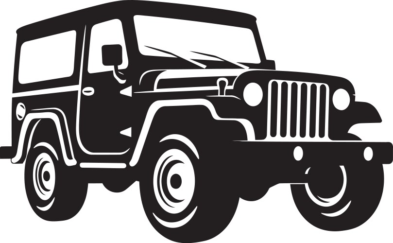 Black and White Jeep Vector Images (over 4,700)