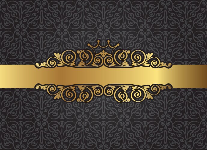 Vintage background black and gold Royalty Free Vector Image