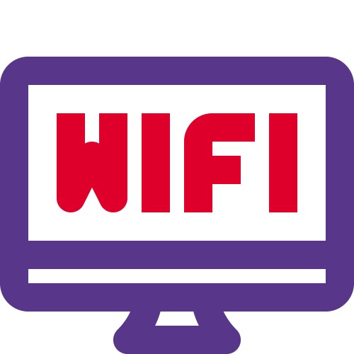 Wi-fi connection activated on desktop Royalty Free Vector