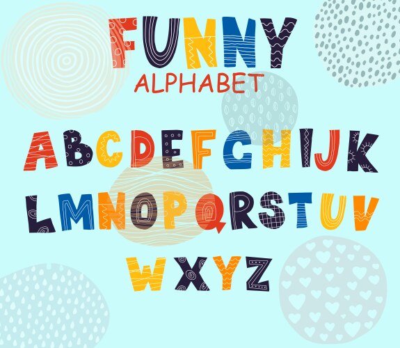 Kids Font in Cartoon Vector Images (over 30,000)