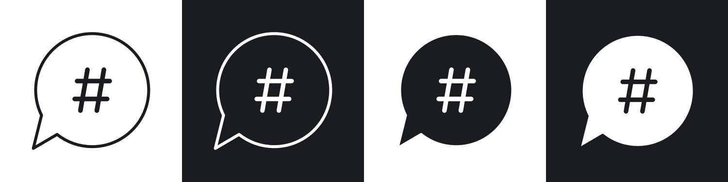 Black Hashtag Vector Images (over 5,100)