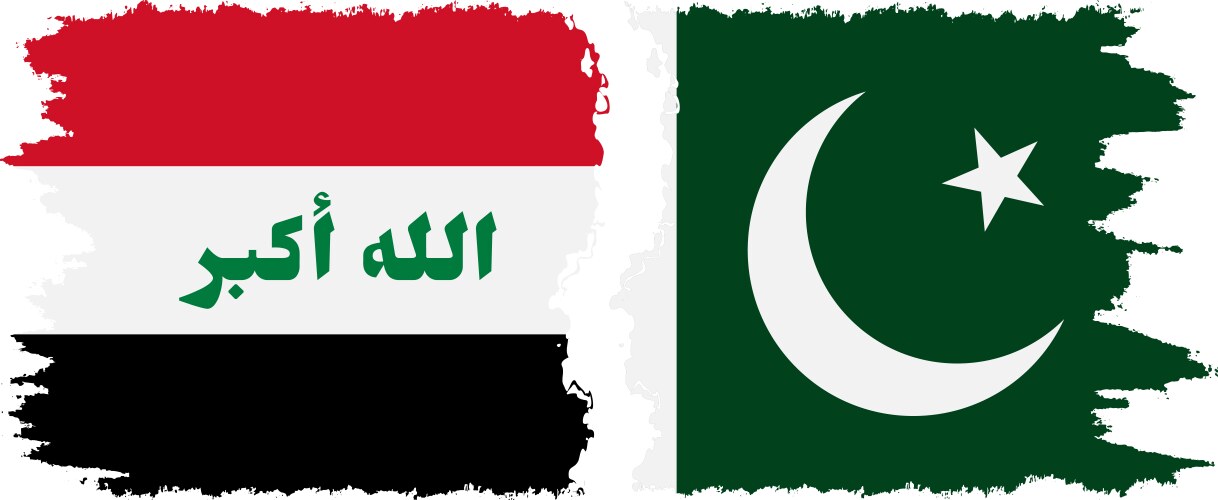 Pakistan and cambodia grunge flags connection Vector Image