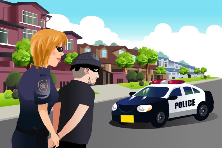 Cartoon Police Catch Vector Images (over 610)