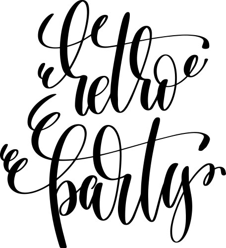 Beach party handwritten typography hand lettering Vector Image