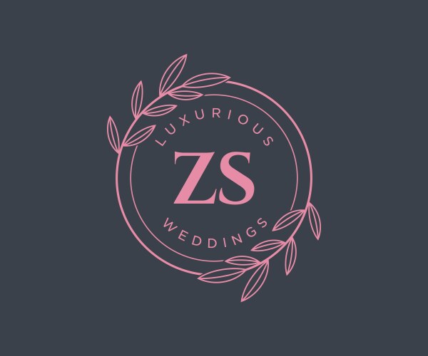 Zs initials letter wedding monogram logos Vector Image