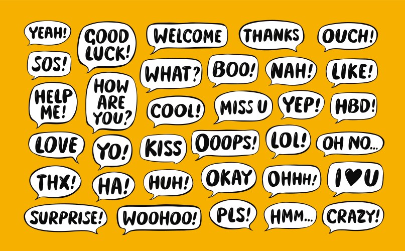 Speech bubbles cartoon Royalty Free Vector Image