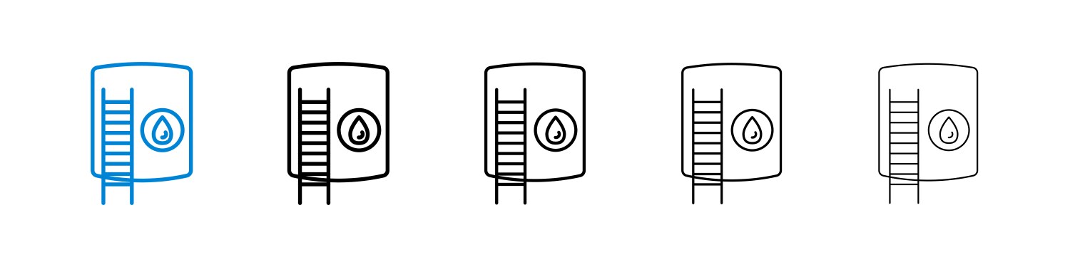 Water tank line icon isolated on white background Vector Image