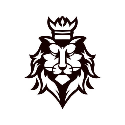 Lion king symbol logo emblem Royalty Free Vector Image