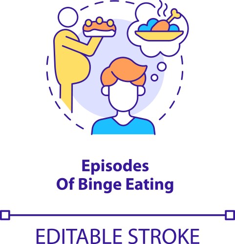 Banners for eating disorder Royalty Free Vector Image