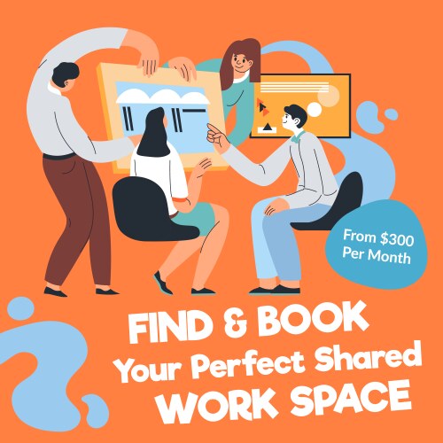 Find your perfect shared work spaces banners Vector Image