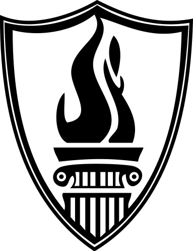 Column shield Royalty Free Vector Image - VectorStock