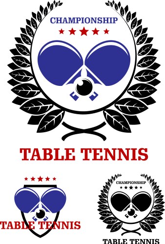 Table tennis template Royalty Free Vector Image