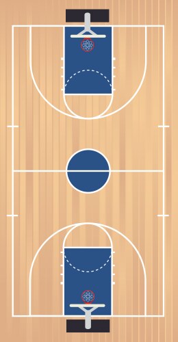 Basketball court Royalty Free Vector Image - VectorStock