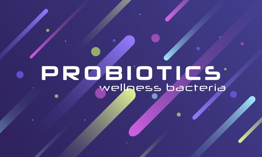 Probiotics bacteria logo Royalty Free Vector Image