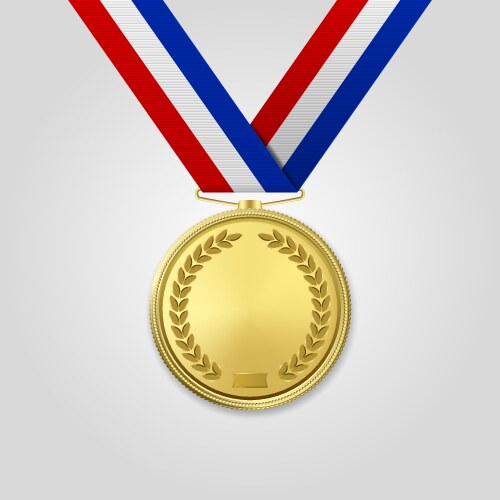 3d realistic gold silver and bronze award Vector Image