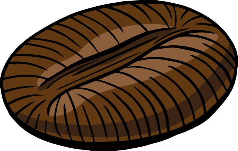 Coffee bean hand drawn engraved sketch drawing Vector Image