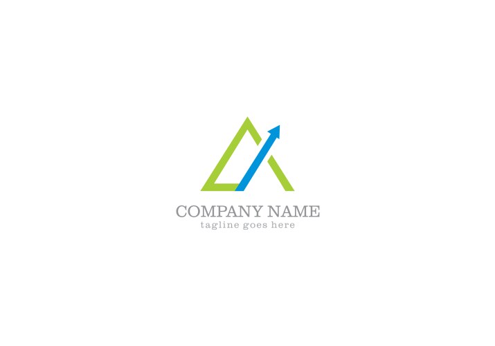 Triangle Arrow Company Progress Logo Royalty Free Vector