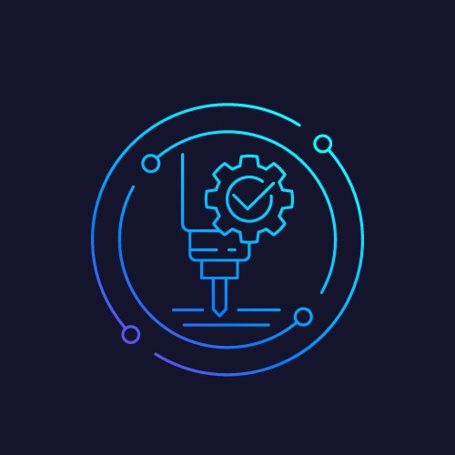 Cnc service line icon Royalty Free Vector Image Cnc service line icon Royalty Free Vector Image